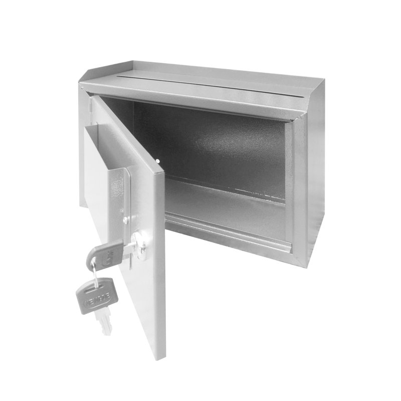 FixtureDisplays Metal Wall-Mountable Interoffice Mailbox Donation Box 9 ...