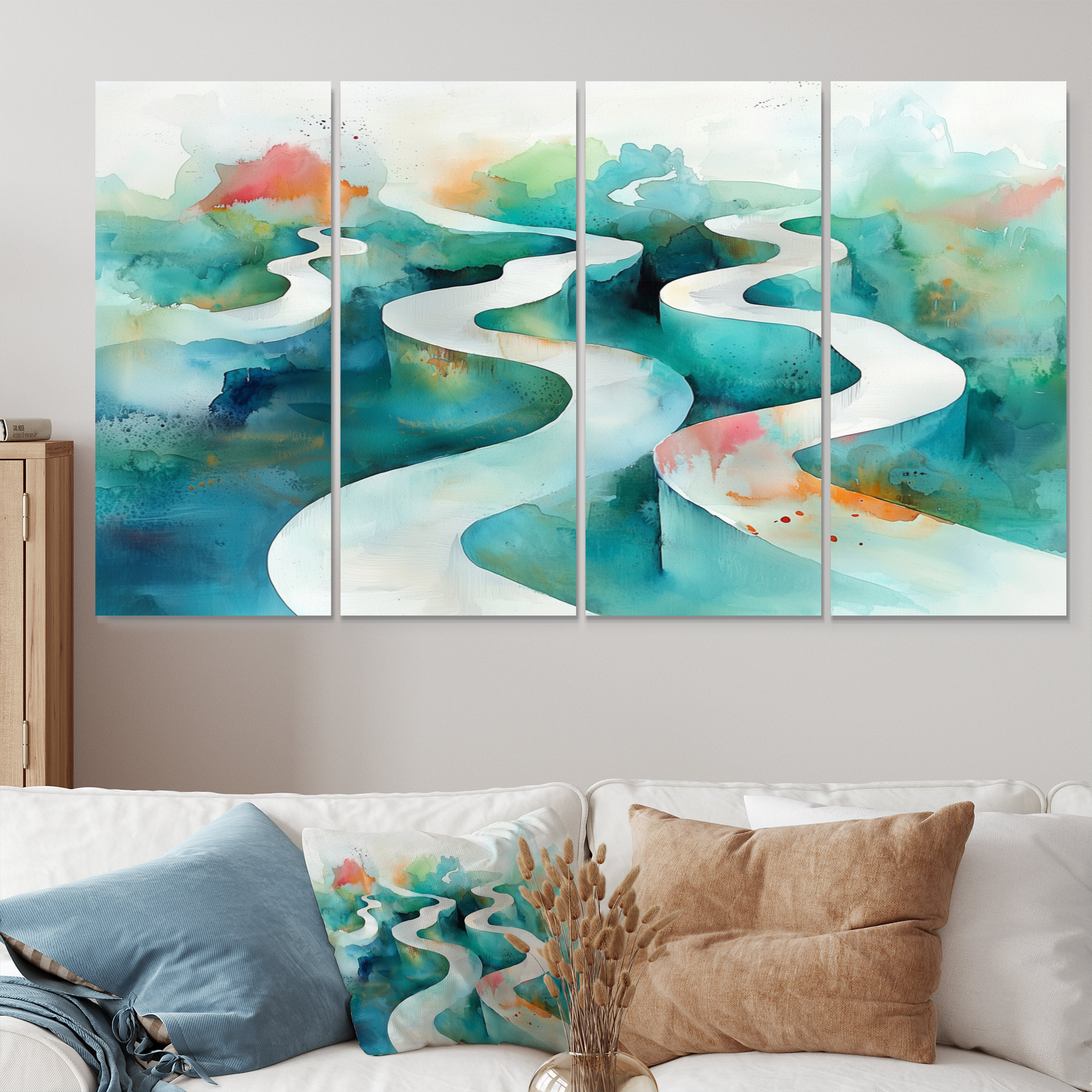 Ivy Bronx Ephemeral Pathways Of Emerald Shapes II - Abstract Shapes ...