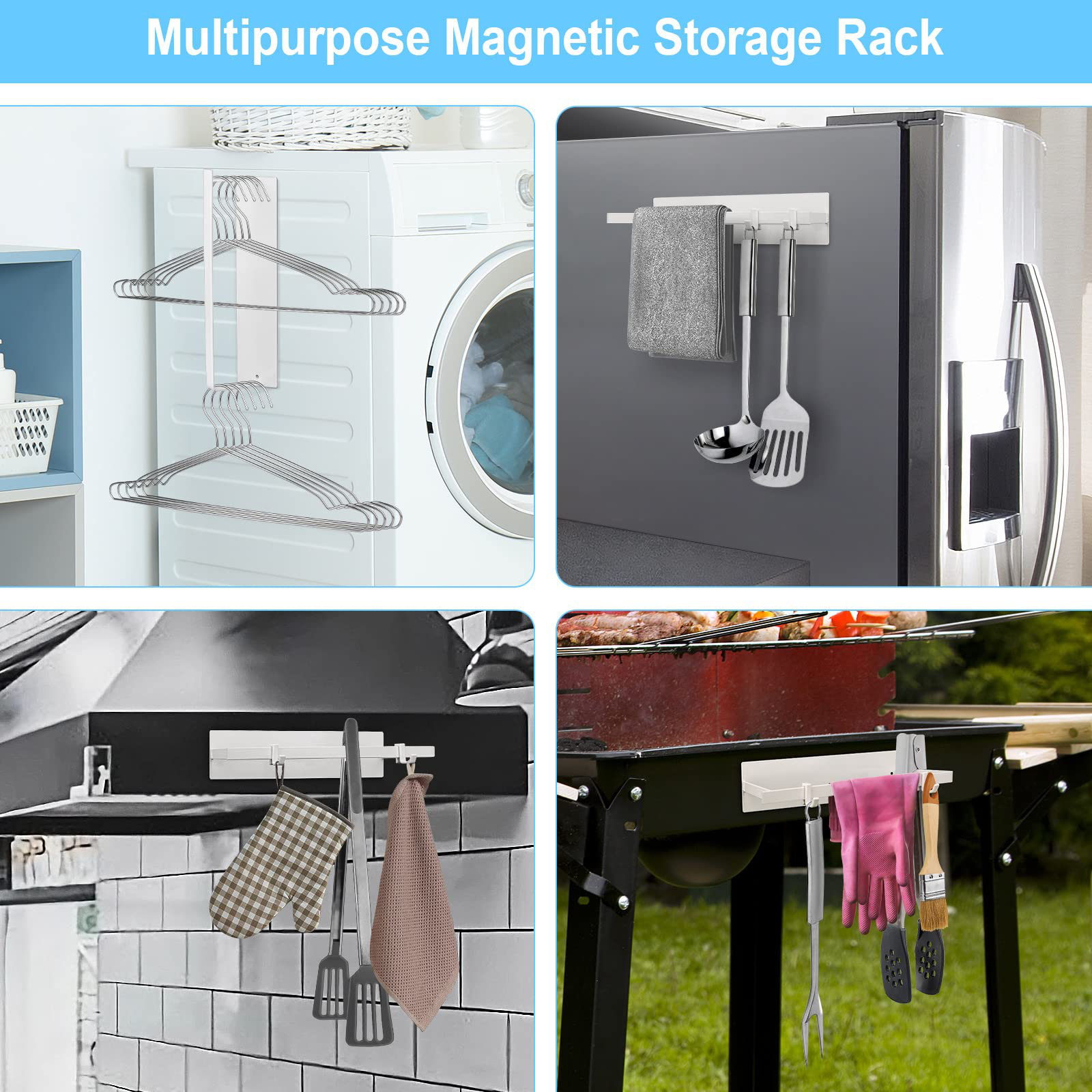 Rebrilliant Hanger Organizer Magnetic Hangers Holder For Washing ...
