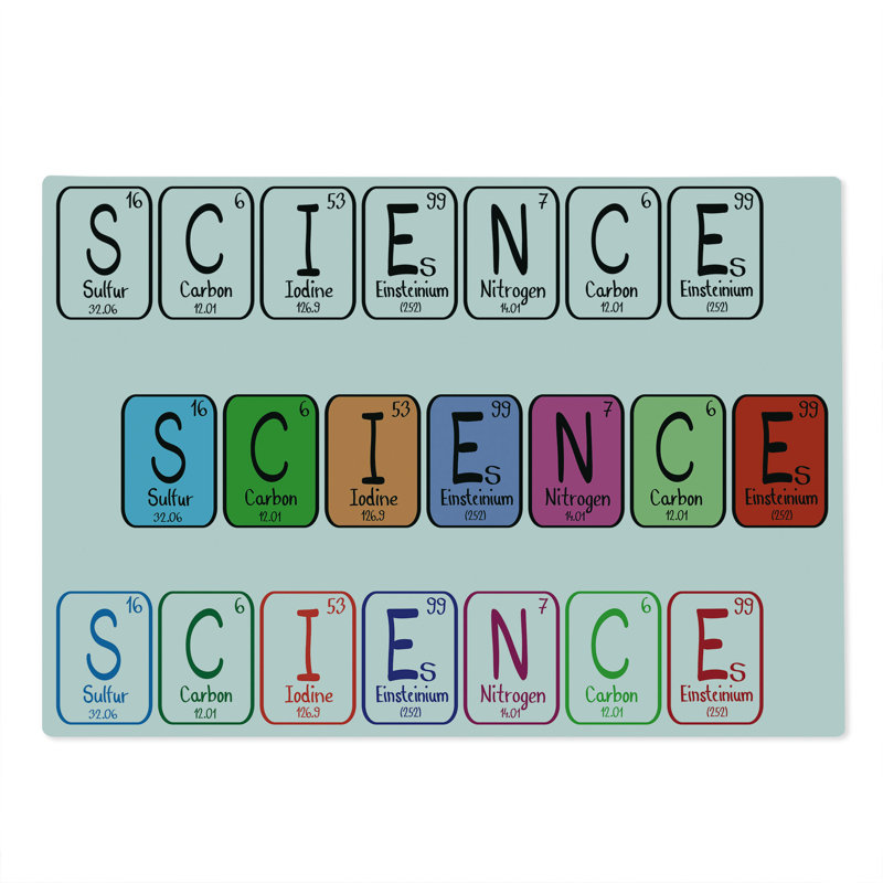 Ambesonne Periodic Table Cutting Board Large Size Science Letters ...