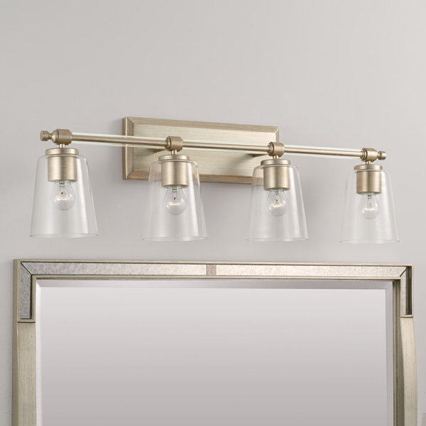 Capital Lighting 14" W X 10" H 4-Light Vanity In Brushed Champagne With ...