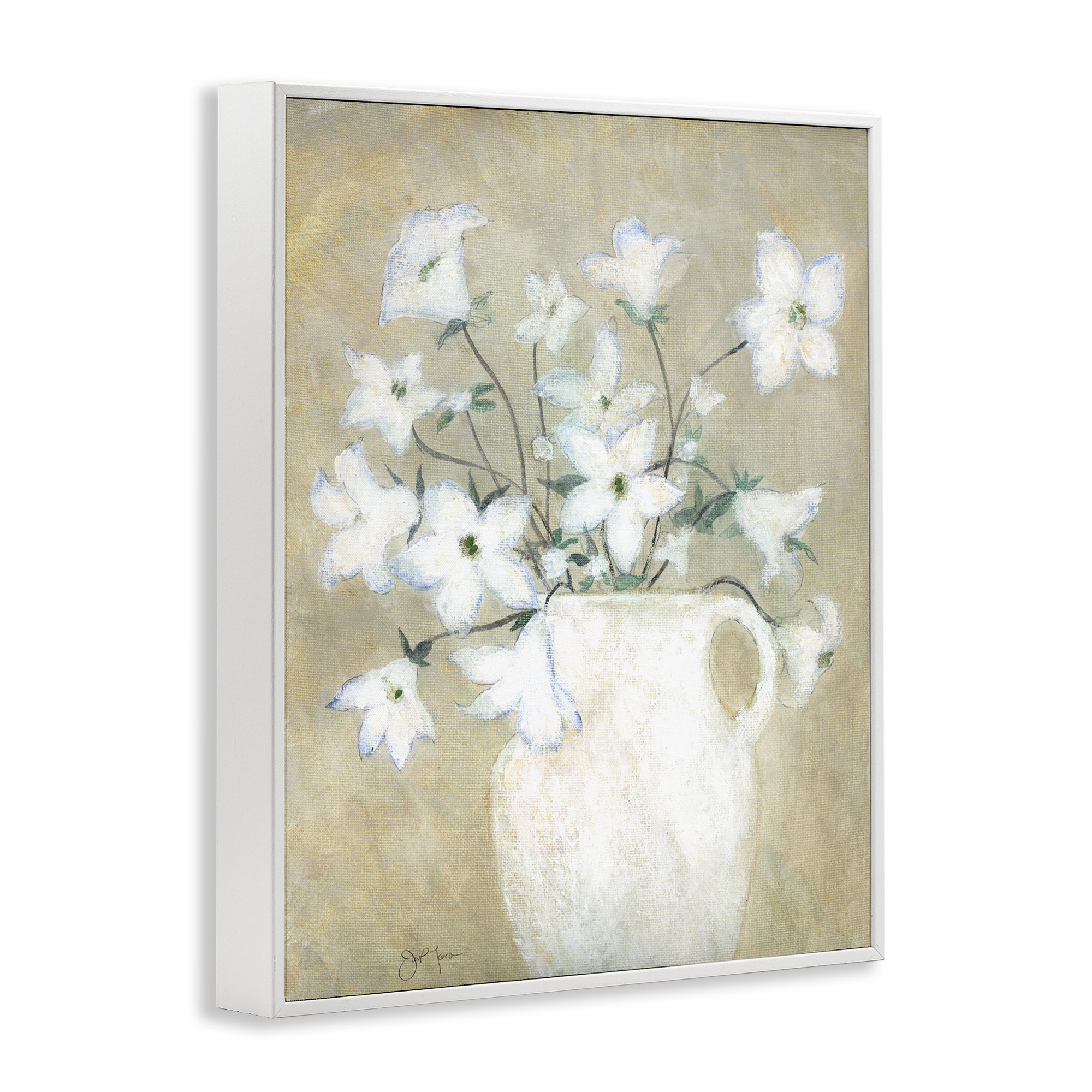 Stupell Industries Beige Rustic Pottery Framed Giclee Art by Janet Tava ...