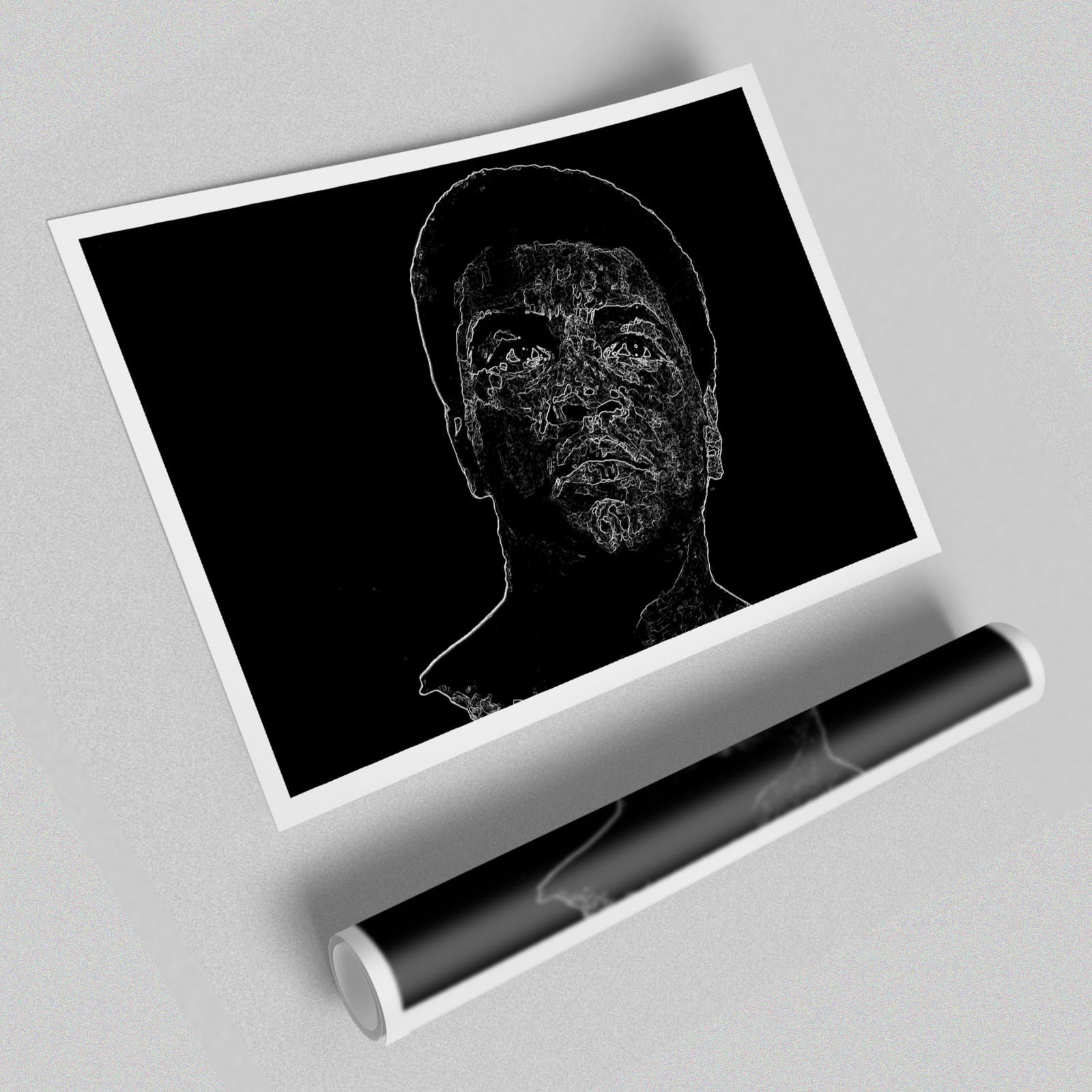 East Urban Home 'Muhammad Ali Face' - Graphic Art Print on Paper ...