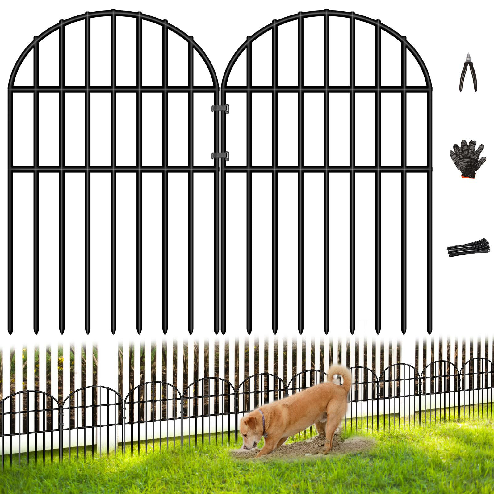 Zeki Shoggy 27Ft (L) X 17In (H) No Dig Fence, 25 Panels Garden Fence ...