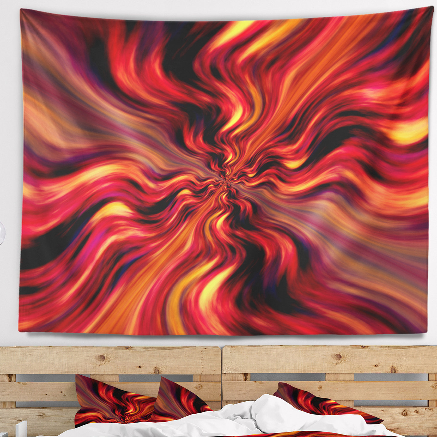 The Twillery Co.® Corwin Abstract Red Infinity Illustration Tapestry ...