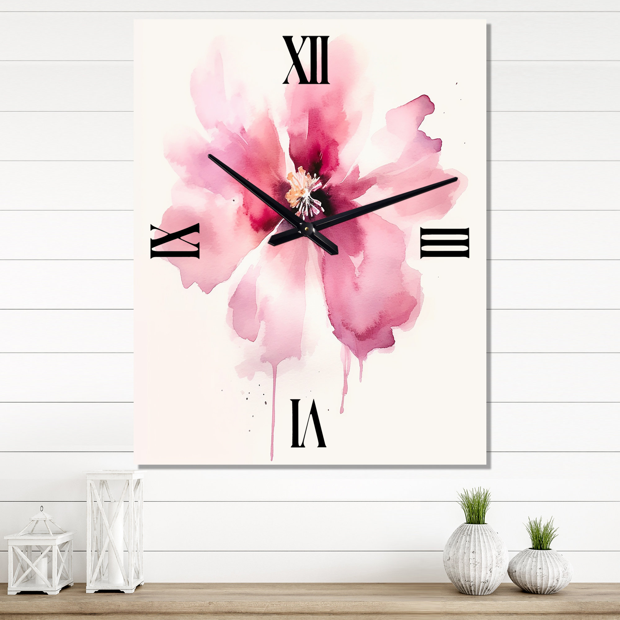 Design Art Delicate Pink Hibiscus Flower Blooming II - Flowers Very ...