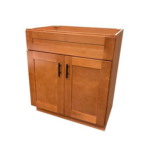 Vanity Atelier 24'' Single Bathroom Vanity Sink Base Cabinet in Maple ...