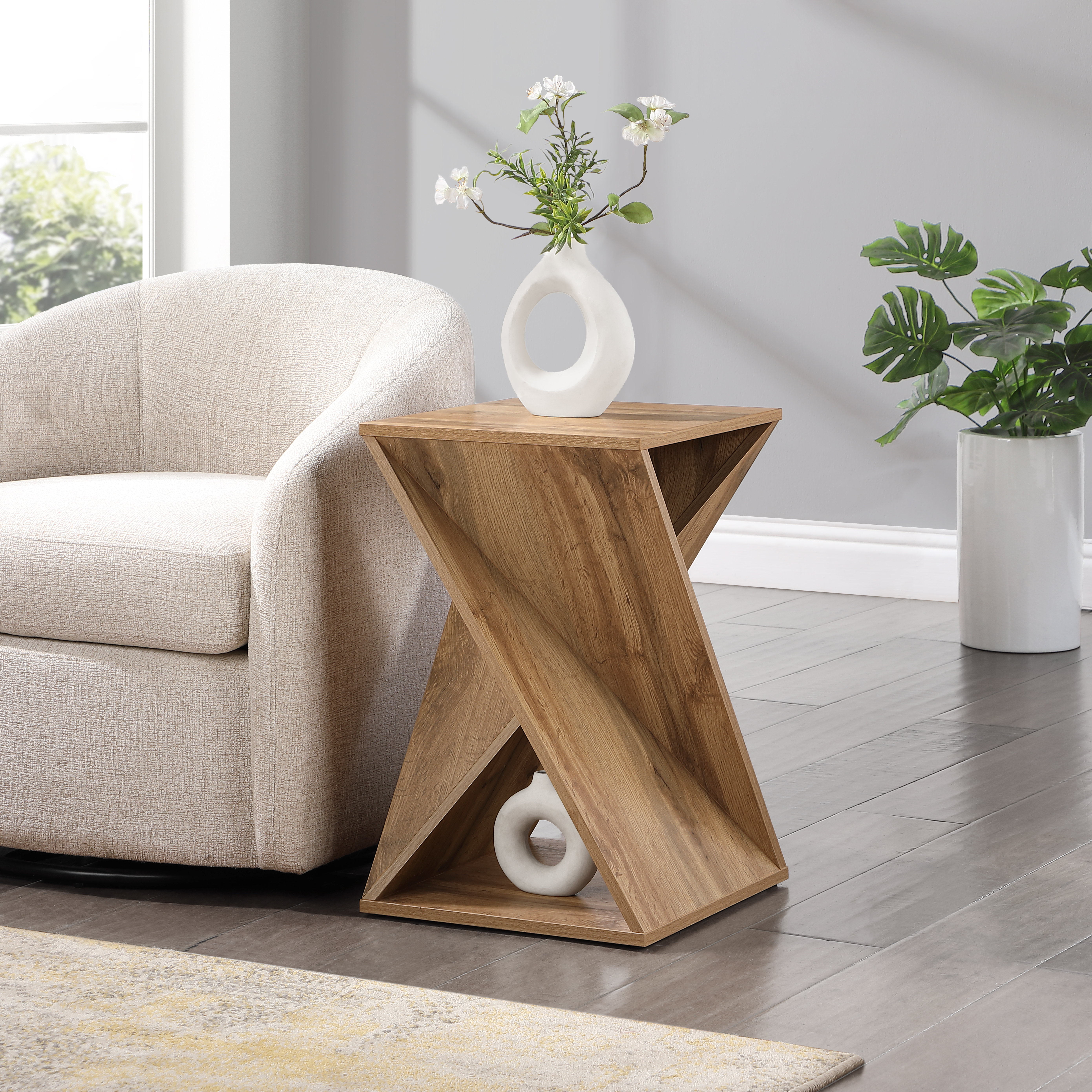 Millwood Pines Caelah Solid Wood Block End Table & Reviews | Wayfair
