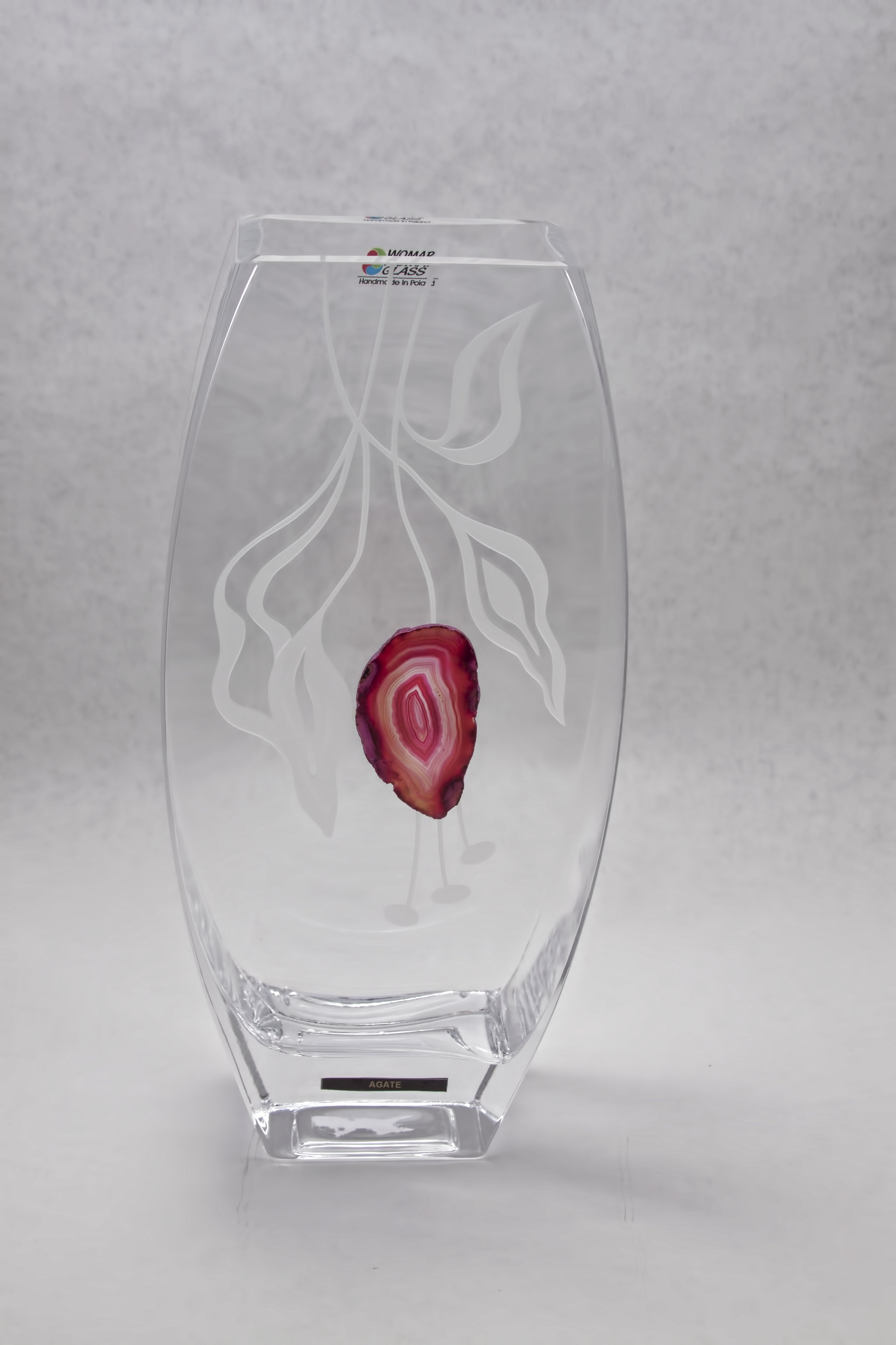 Womar Glass Precious Stone Agate Series I Vase | Wayfair