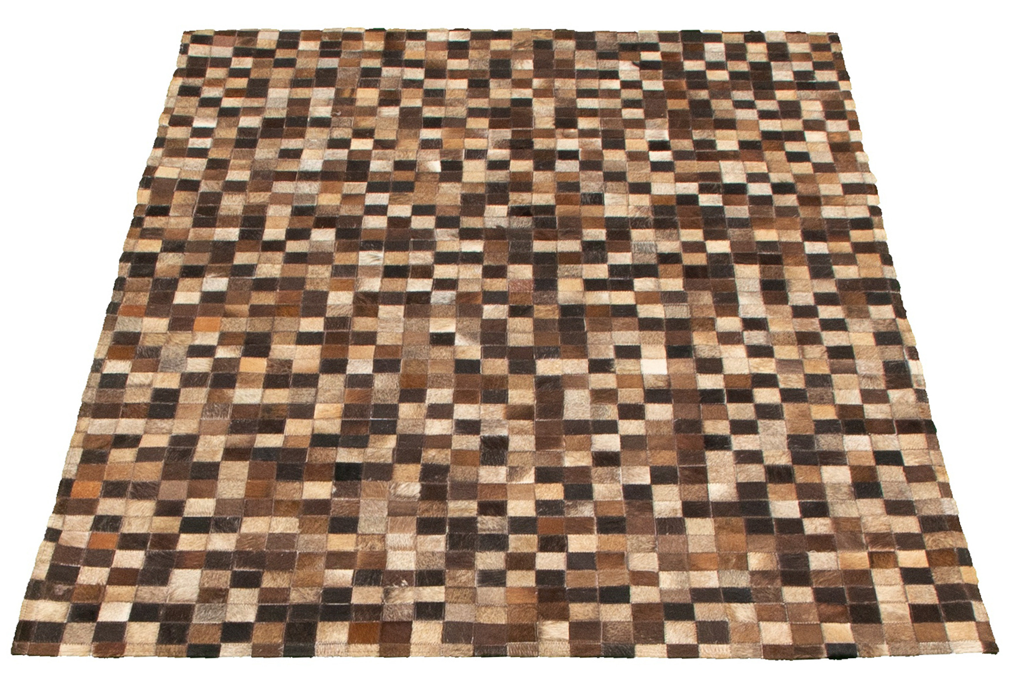 Orren Ellis Lanagan Patchwork Handmade Cowhide Rectangle 3'11" x 5'10 ...