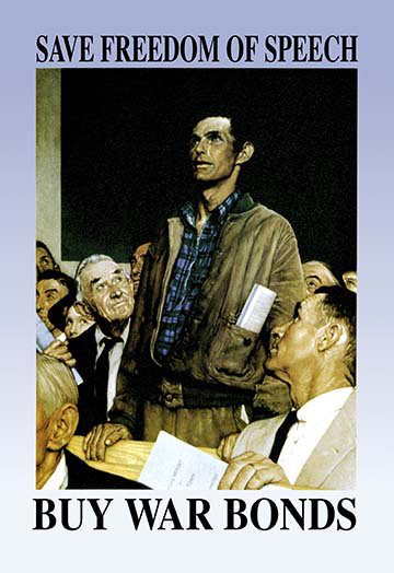 Vault W Artwork 'Save Freedom of Speech' by Norman Rockwell Vintage ...