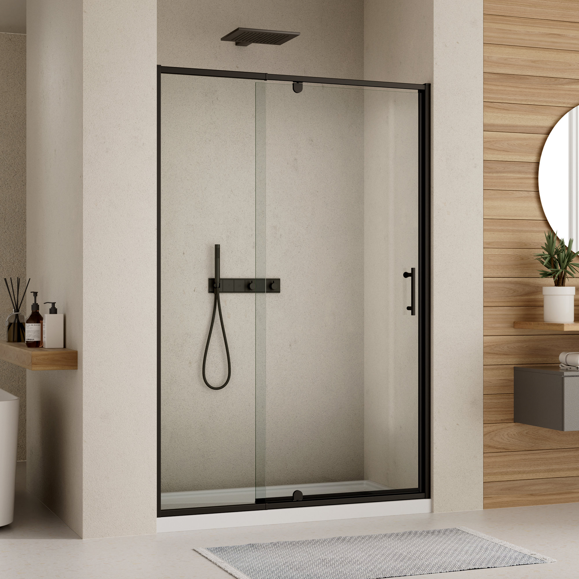 ACE DECOR 44-48" W X 71" H Pivot Swing Glass Shower DoorWith 1/4"(6Mm) Tempered Glass & Reviews ...
