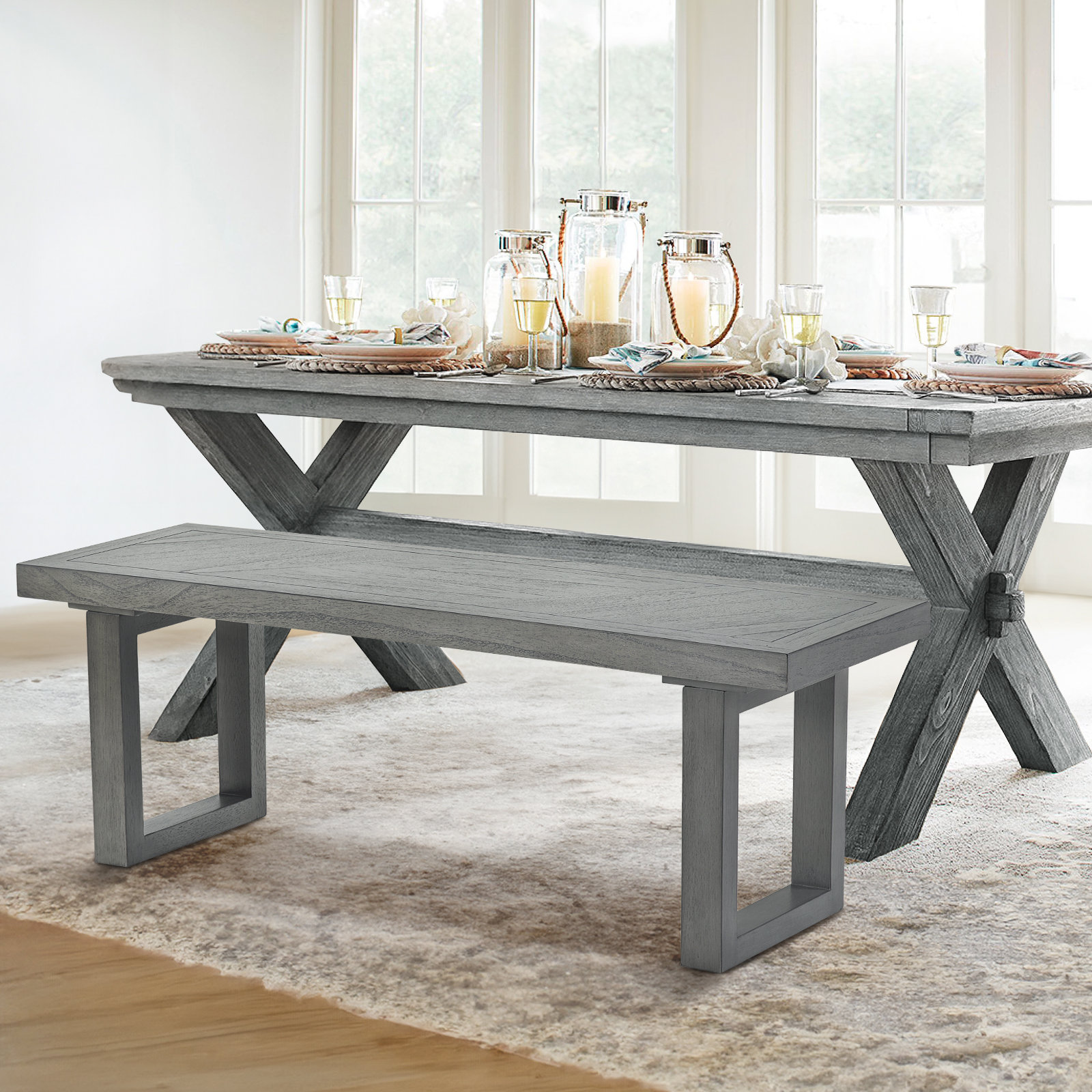 Union Rustic 48" Solid Wood Dining Bench & Reviews - Wayfair Canada