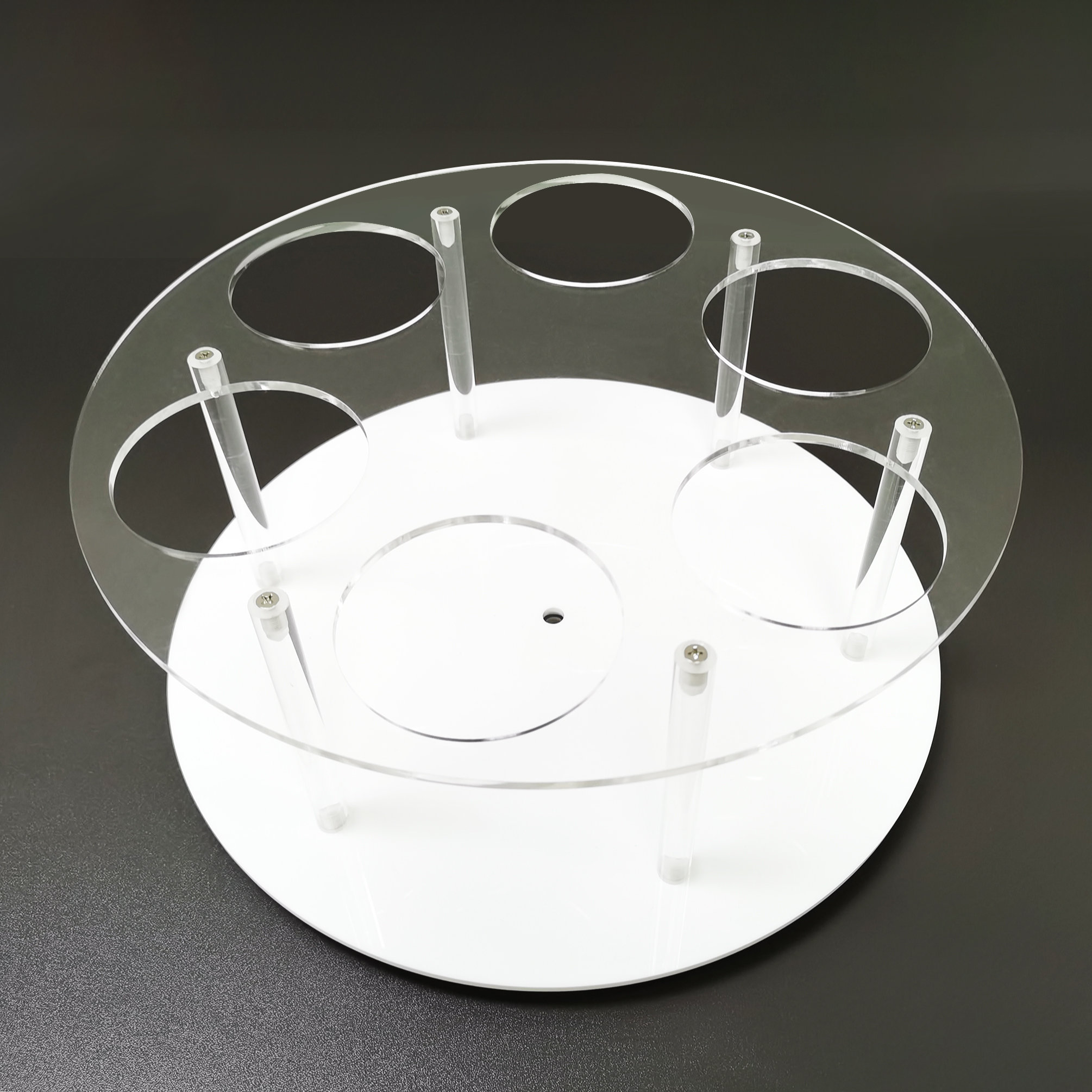 Rebrilliant Annaelle Countertop Clear Acrylic Rotating Syrup Bottle ...