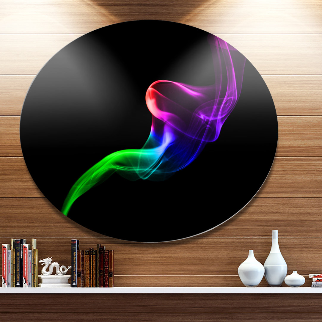 Design Art 'Colorful Fractal Fire Design on Black' Graphic Art Print on ...