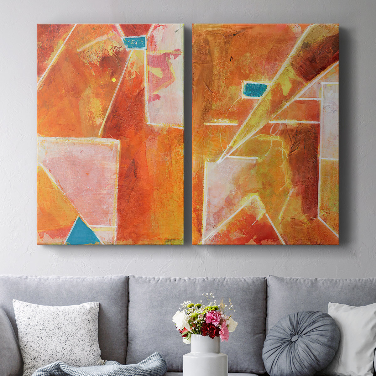 Darby Home Co Primary Connection V-Premium Gallery Wrapped Canvas ...