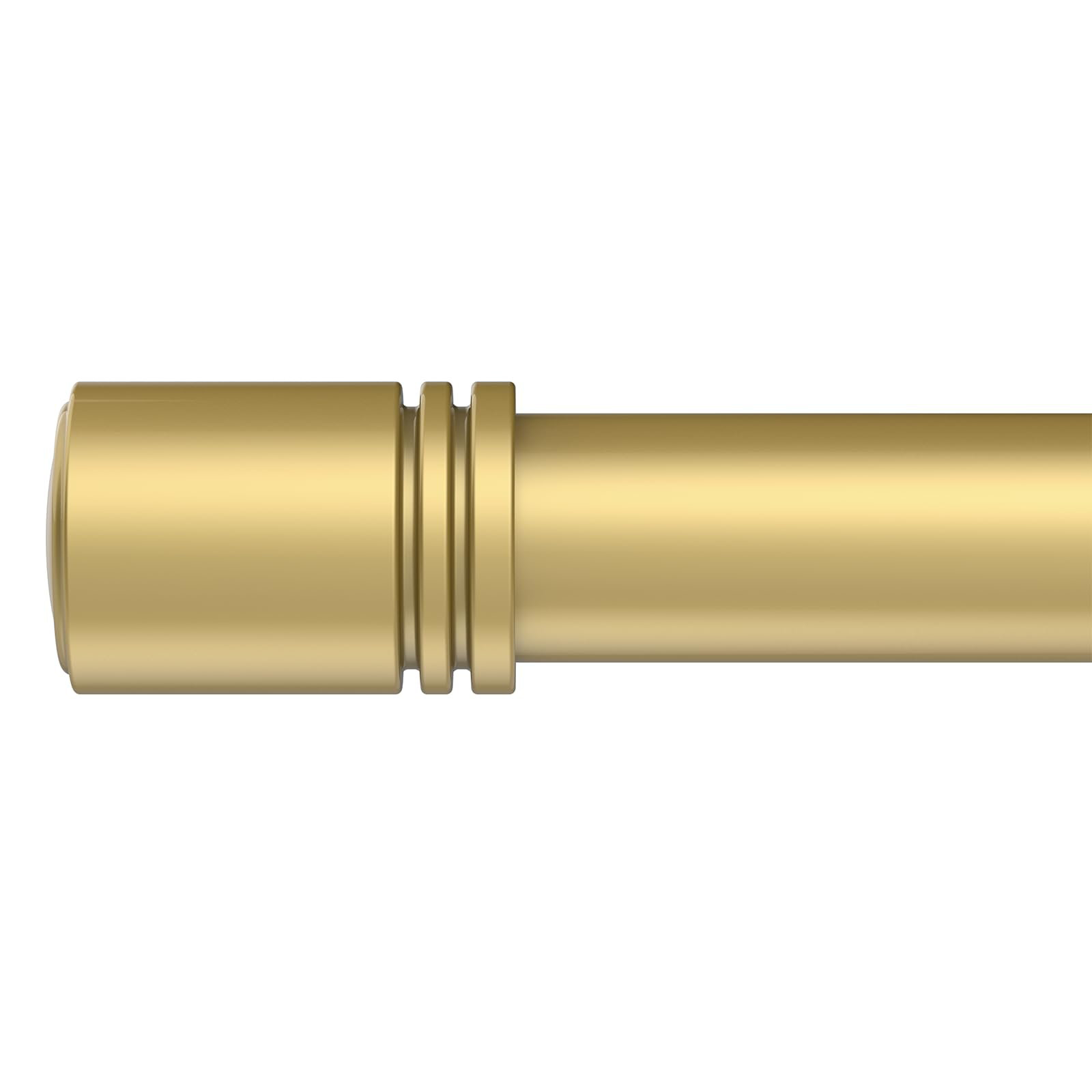 Mercer41 Gold Decorative Curtain Rod Set, Adjustable 66-120 Inches, 5/8 ...