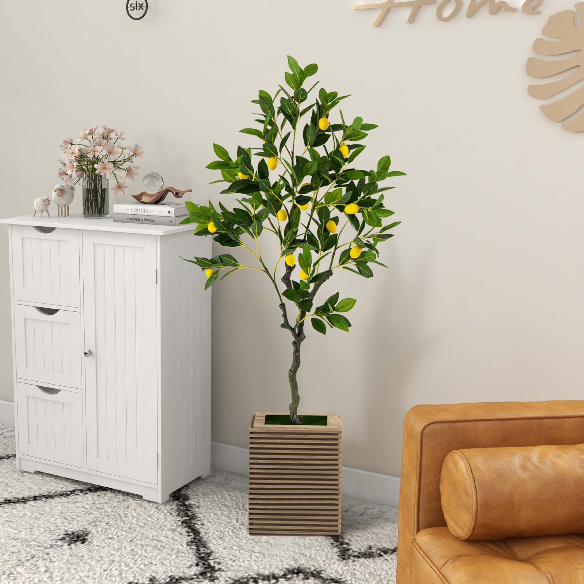 Primrue 48'' Faux Lemon Tree in Planter | Wayfair