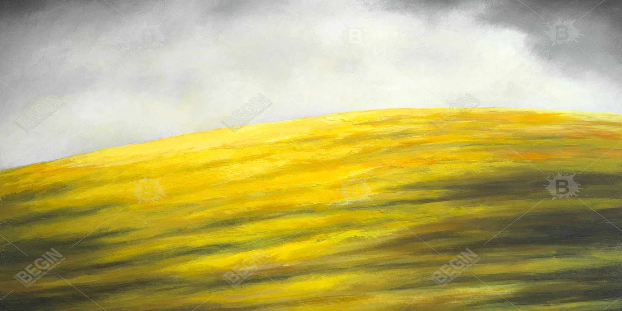 Begin Edition International Inc. Yellow hill - 15.75"x31.50" Desk mat ...