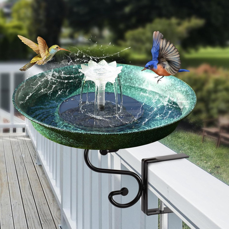 Arlmont & Co. Tarran Plastic Birdbath | Wayfair