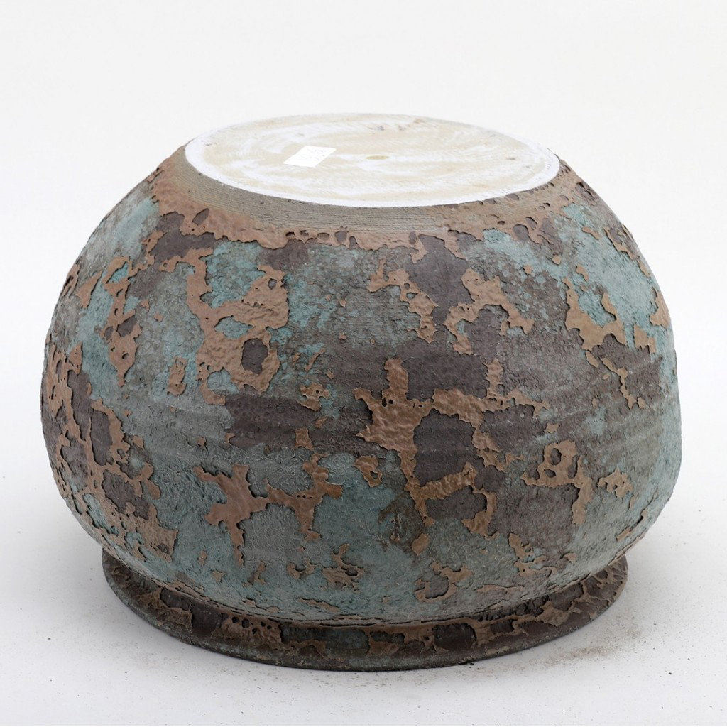 Danny's Fine Porcelain Pottery Round Shaped Pot Rusted Glaze Porcelain ...