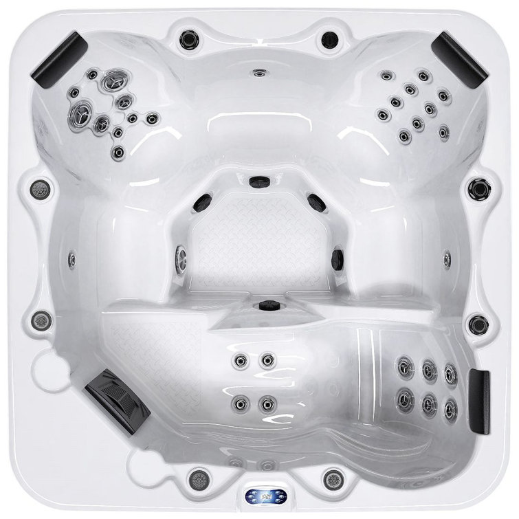 Luxuria Spas 110 Volt 6 - Person 55 - Jet Acrylic Square Hot Tub with ...