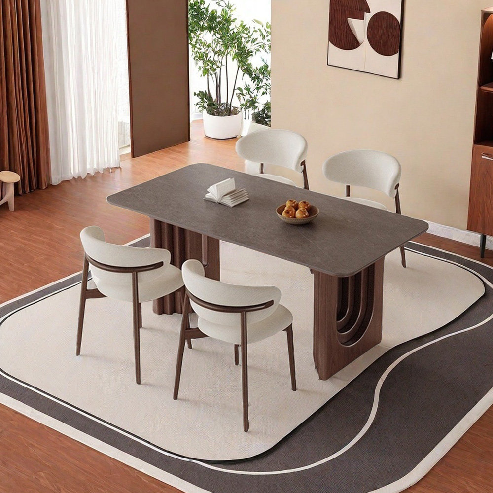 A Zoetic Home Solid wood sintered stone dining table set - Wayfair Canada