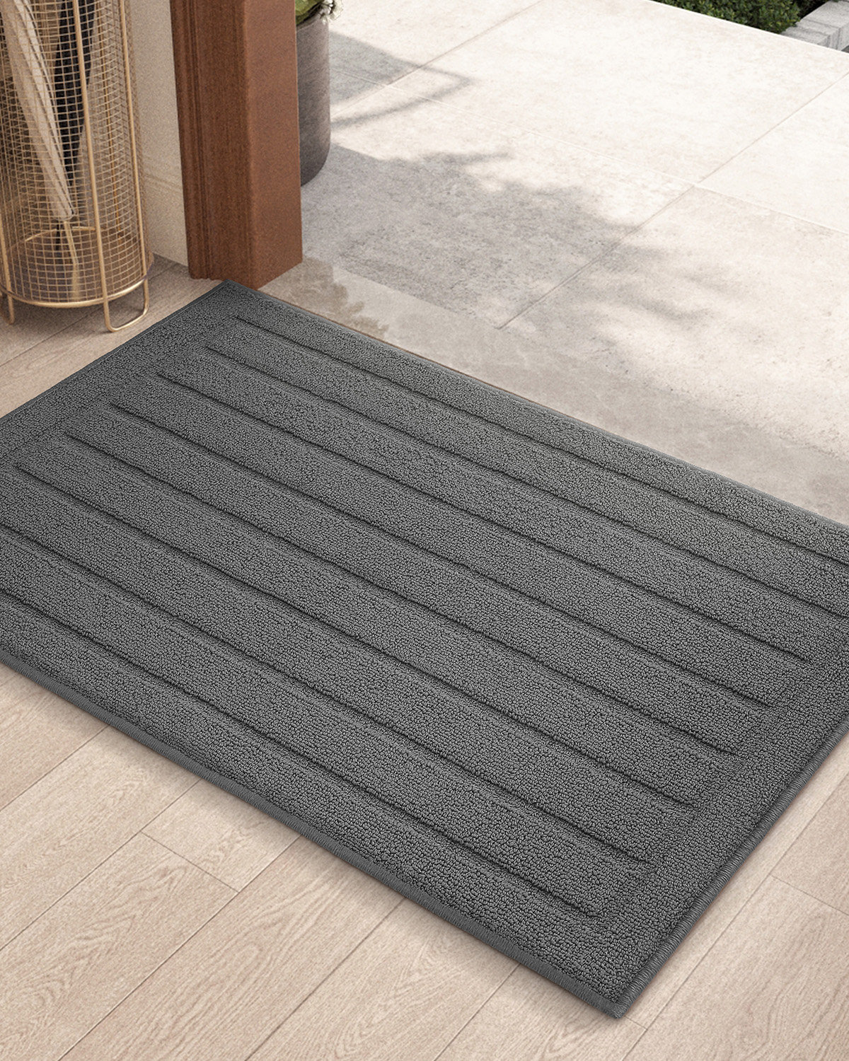 Latitude Run® Taeshaun Non-Slip Striped Indoor Doormat & Reviews | Wayfair