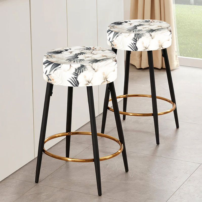 Design Art Neutral Zen Tropical Pattern II - Tropical Bar Stools Set Of ...