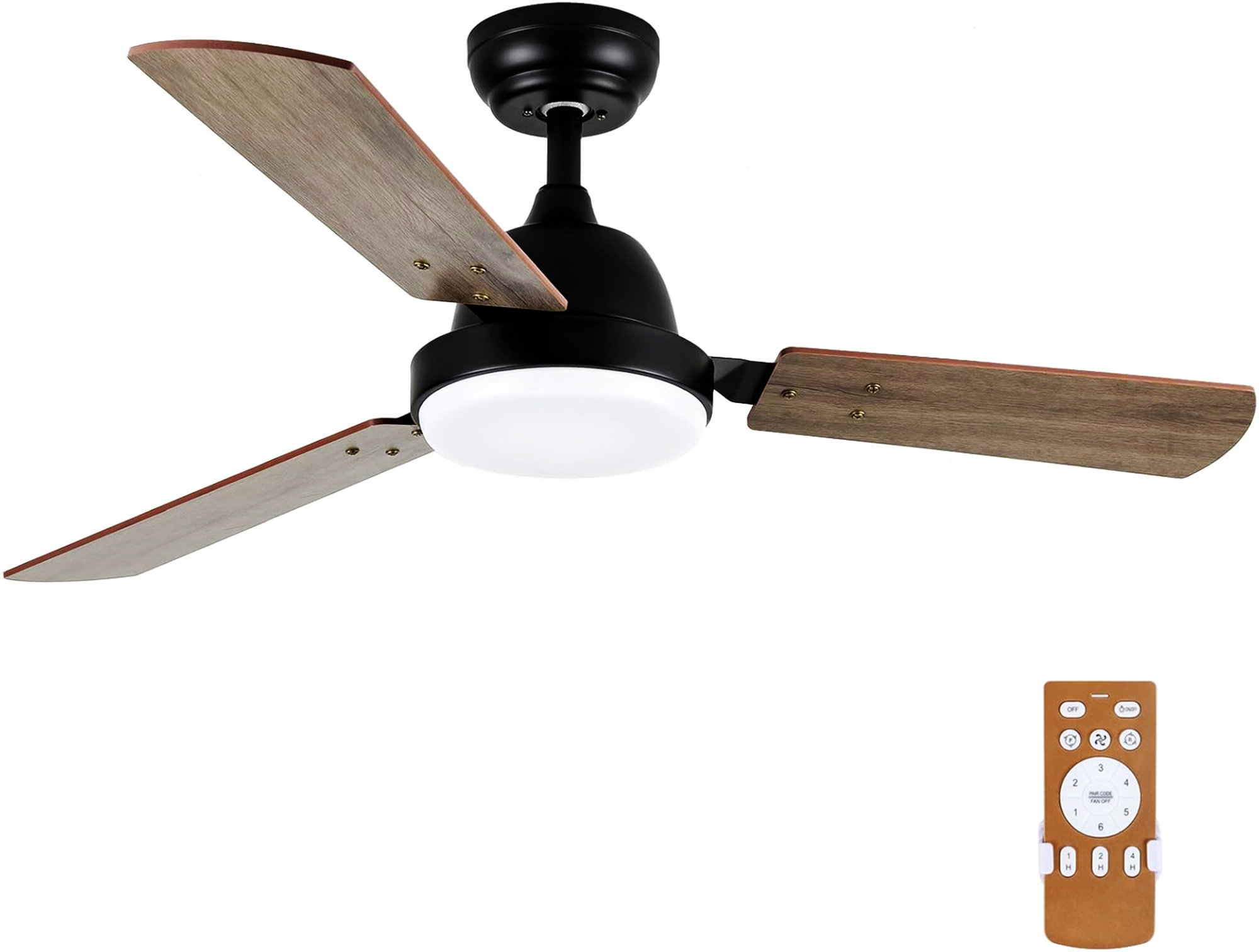 Wrought Studio™ 44-Inch Ceiling Fan With LED Light And Remote Control ...