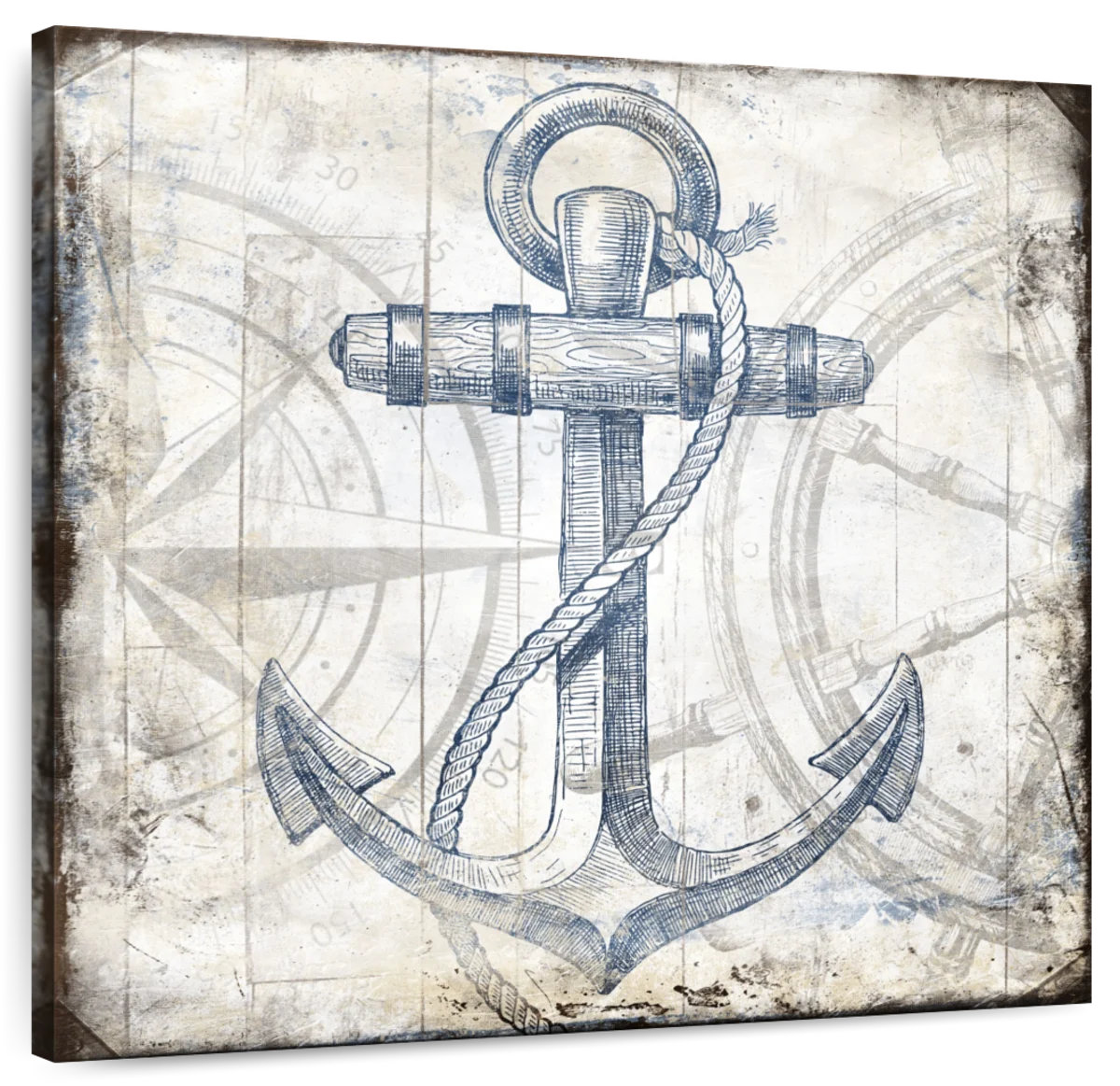 Breakwater Bay Aletra Anchor Wheel Wood Blocks | Wayfair