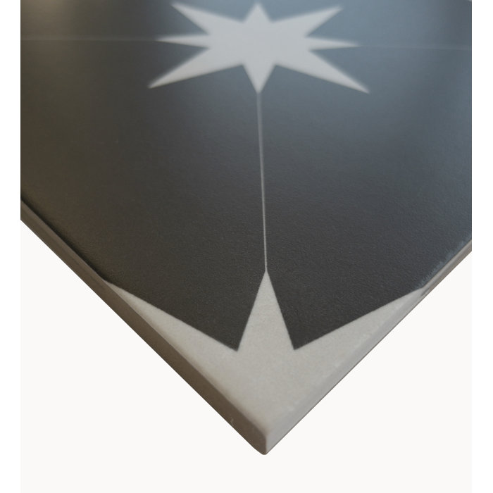 Tile Cart Arden 9" x 9" Beveled Porcelain Patterned Wall & Floor Tile ...