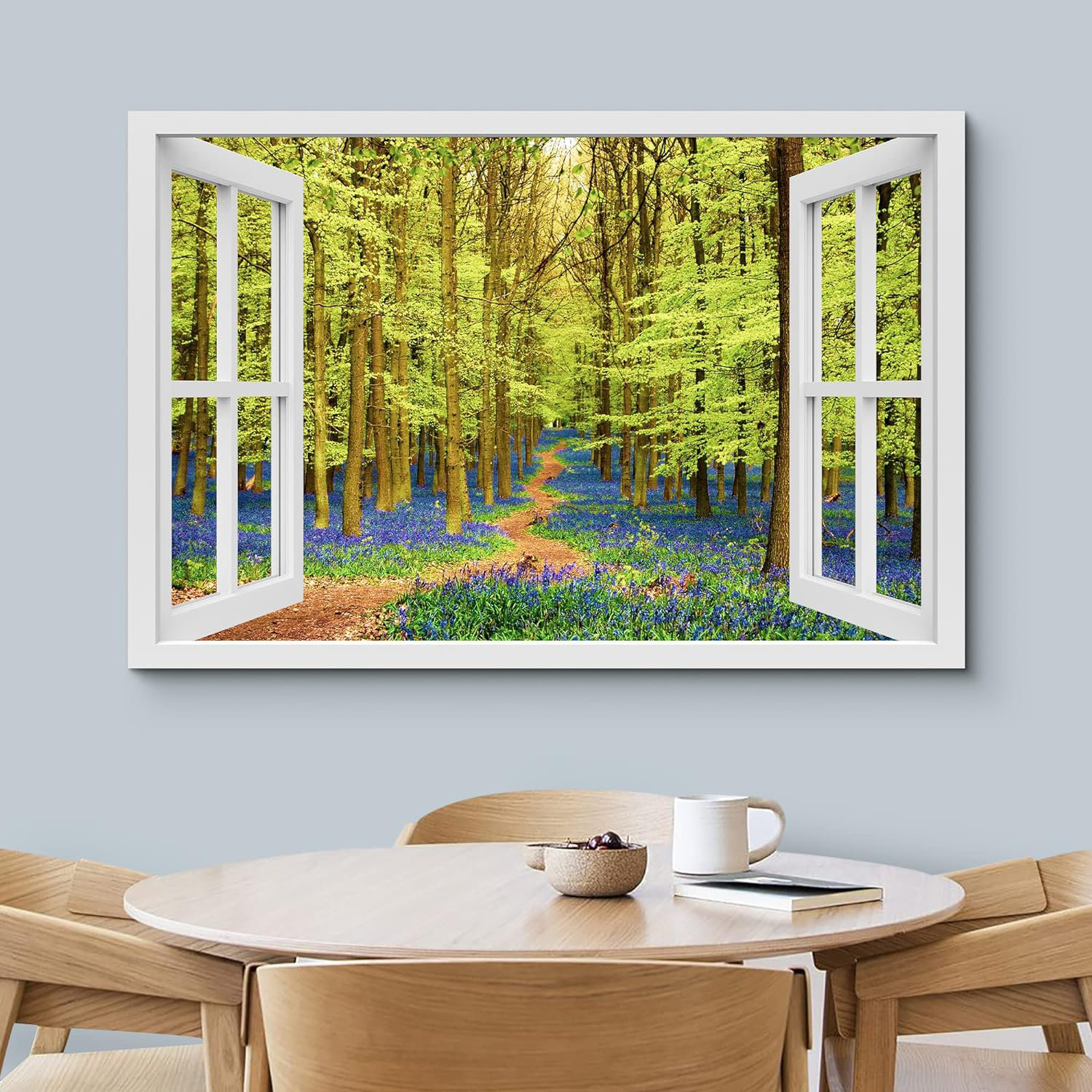 IDEA4WALL Window Scenery " Window View Vibrant Trail Springtime Tree ...