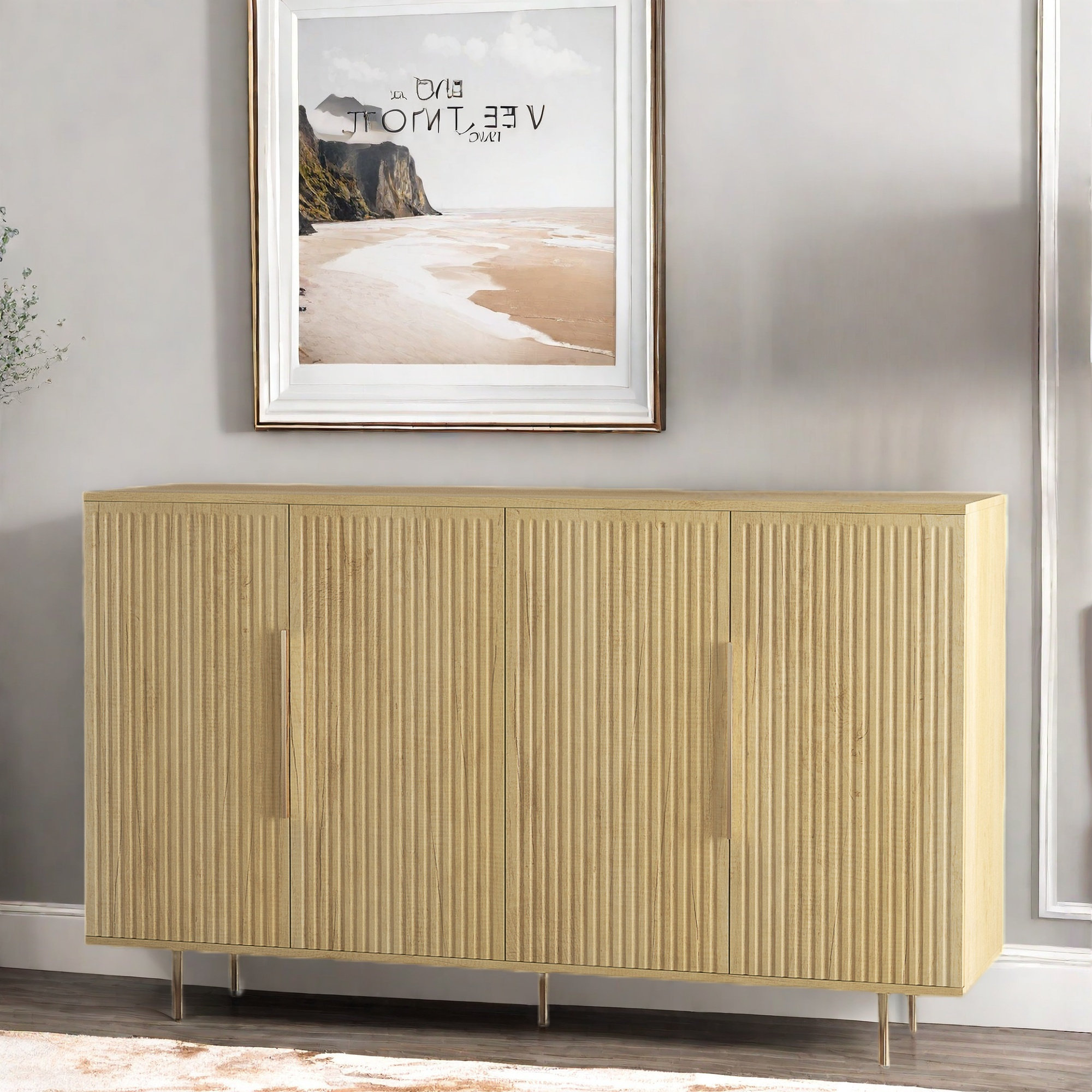 Wrought Studio™ Sideboard With Storage And Adjustable Shelves | Wayfair