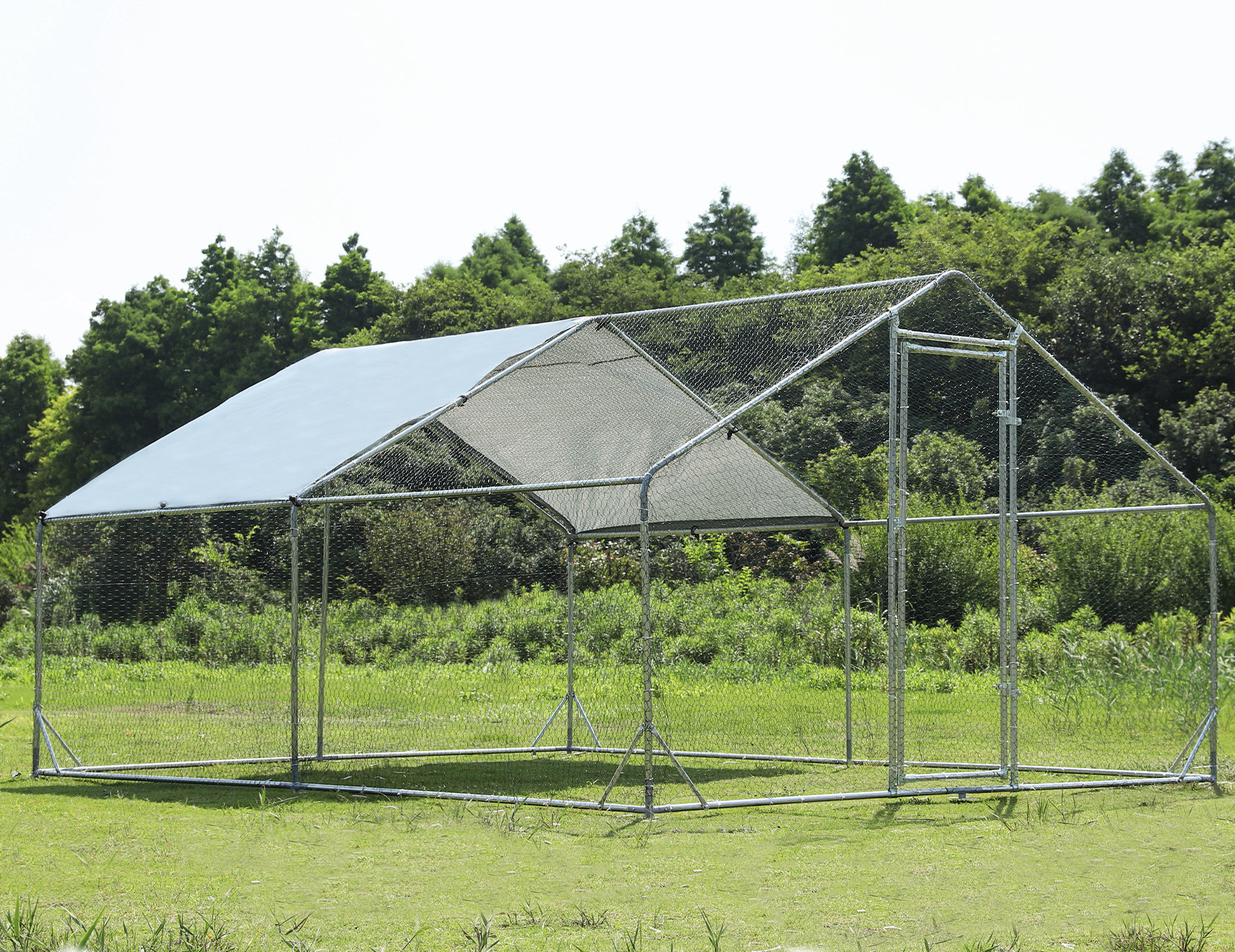Tucker Murphy Pet™ Chicken Coop Run with Anti-Rust Durable Steel, Large ...
