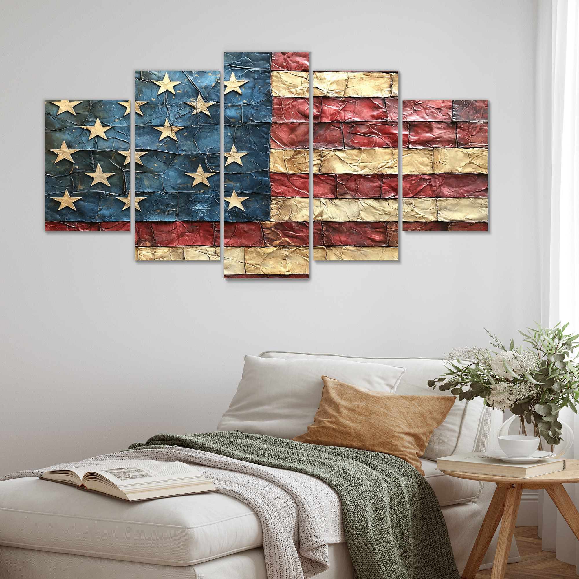 Design Art Declaration Of Independence American Flag I - Flag Wall Art ...