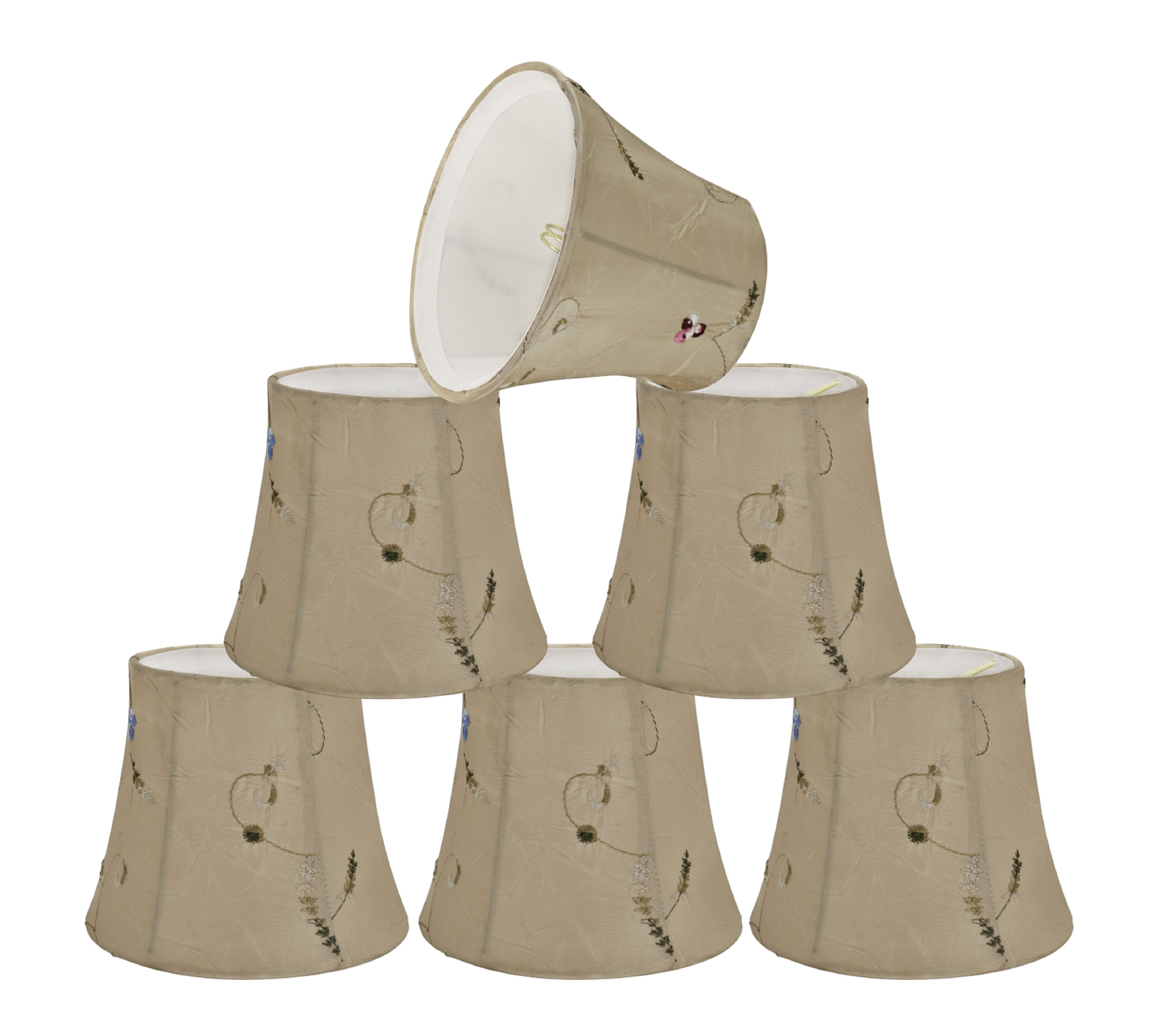 Red Barrel Studio® 5" H Fabric Bell Candelabra Shade ( Clip On ) in ...