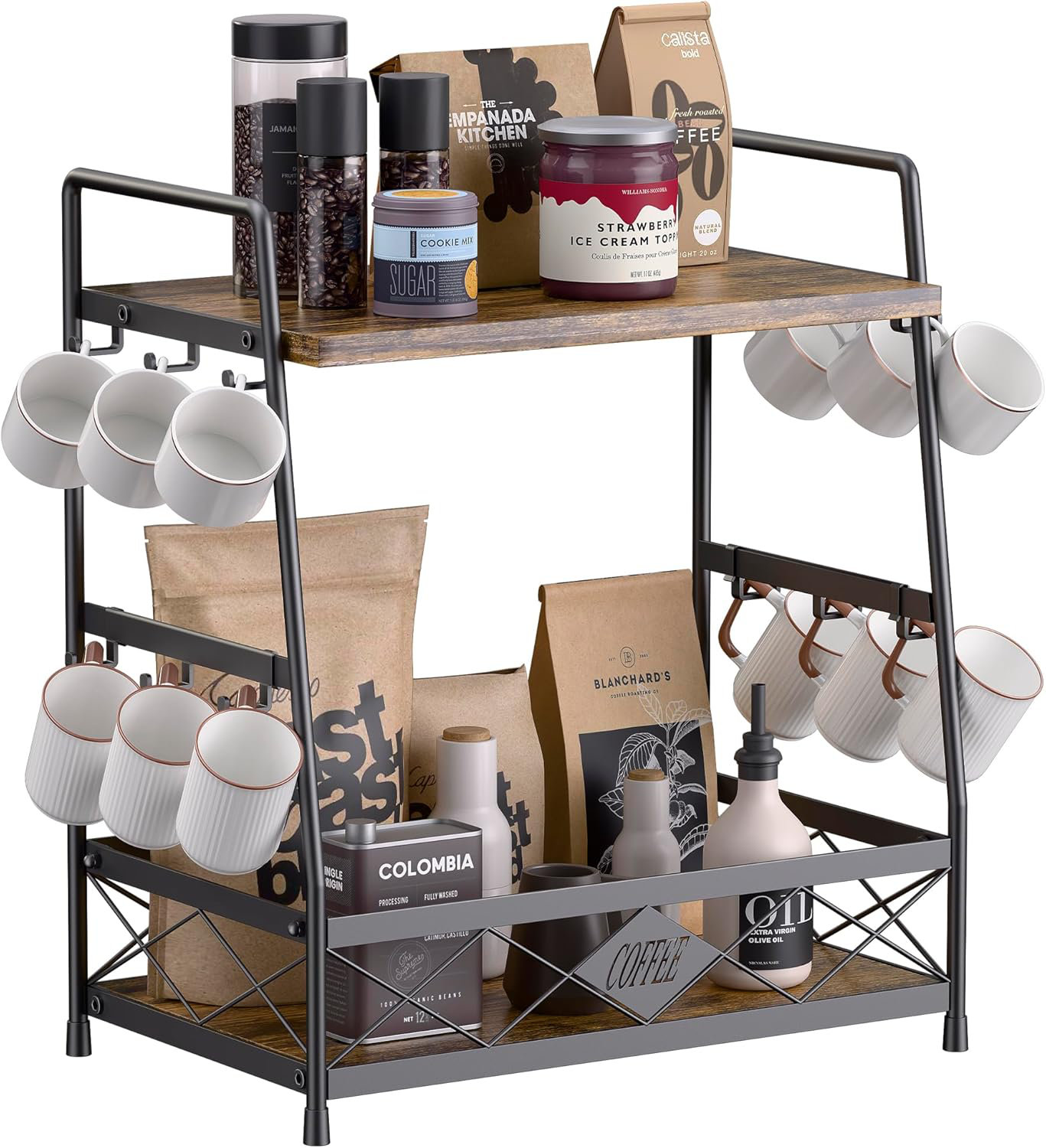 17 Stories 2 Tier Coffee Cup Holder For Countertop, Coffee Mug ...