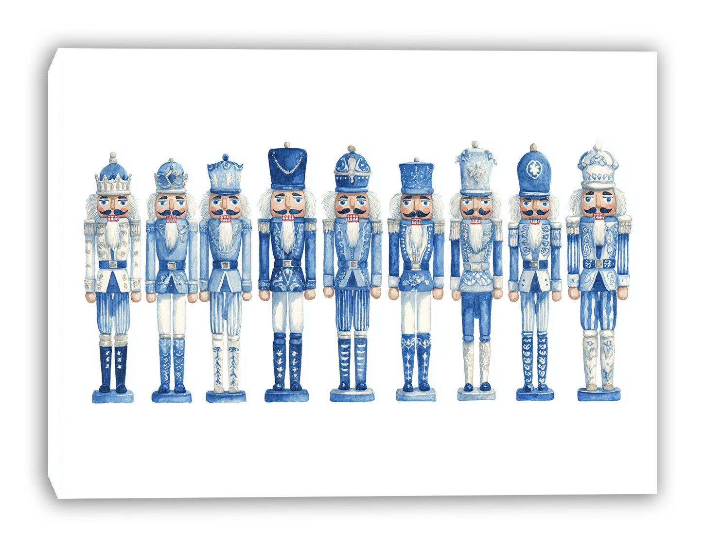 Astoria Grand Blue Nutcracker Parade Wrapped Canvas Wall Art | Wayfair