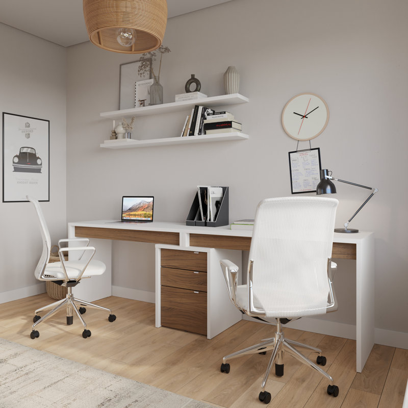 Ebern Designs Second Avenue Rectangular Writing Desk Office Set ...