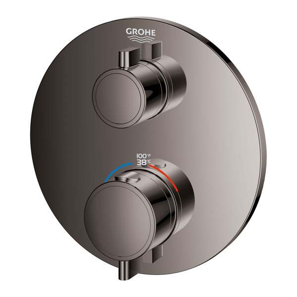 GROHE Grohtherm® Single Function 2-Handle Round Thermostatic Valve Trim ...