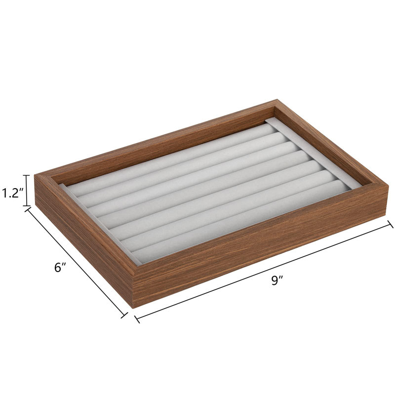 HIRVOK 2-Pack Wooden Ring Organizer Tray | Wayfair