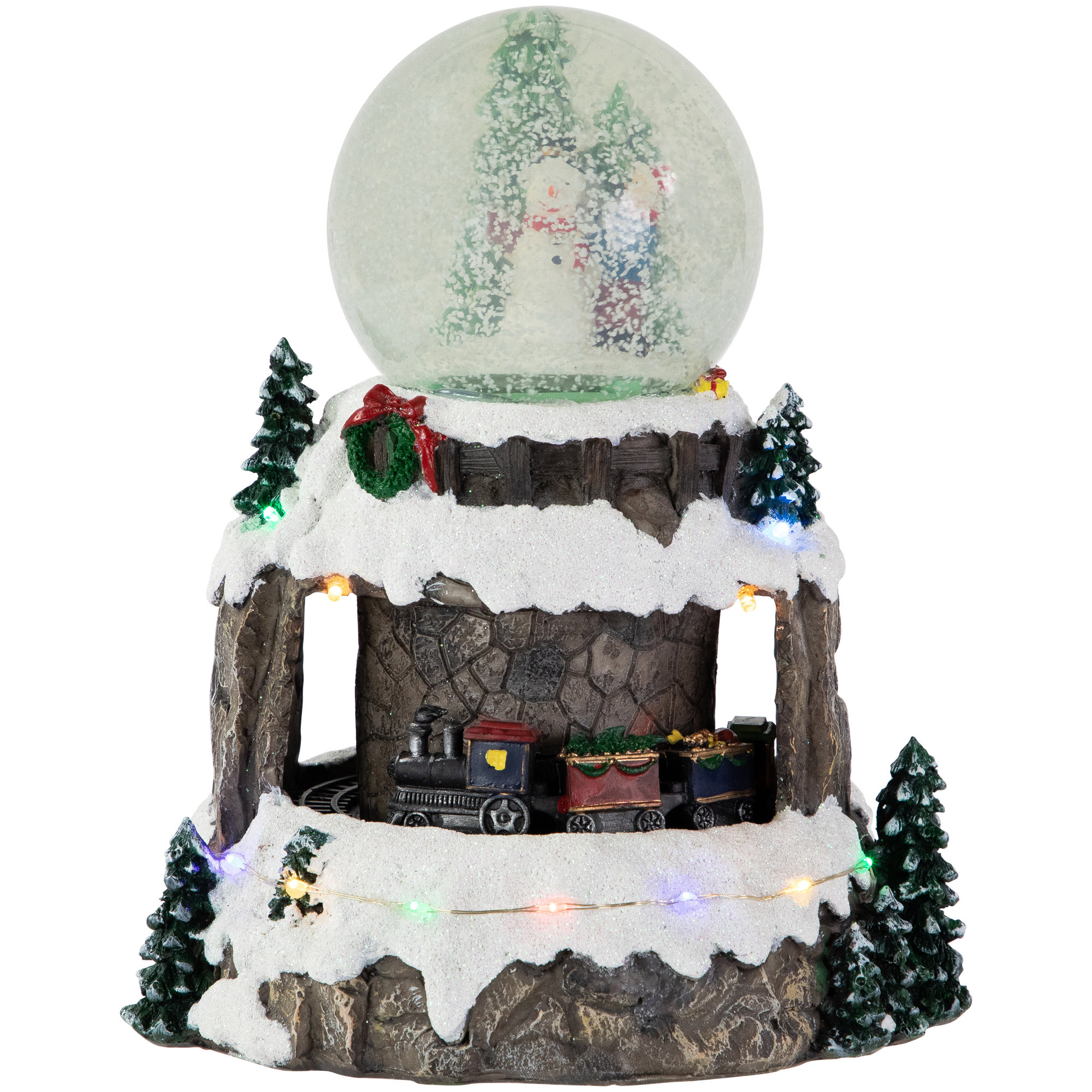 Northlight LED Animated and Musical Christmas Snowman Snow Globe | Wayfair