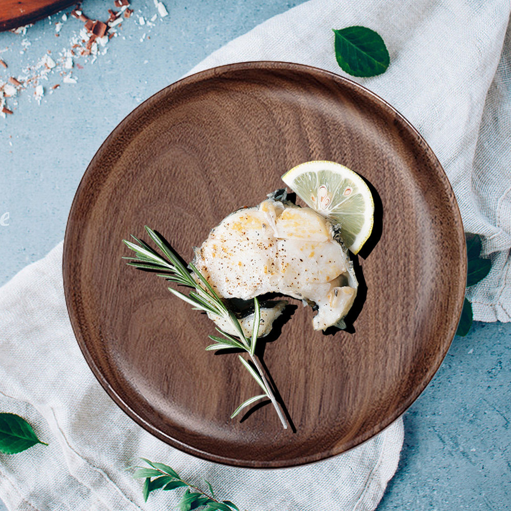 Loon Peak® Harseerat Walnut Wood Dinnerware Set | Wayfair