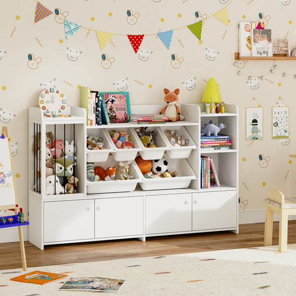 Isabelle & Max™ 55''large Bookcase For Kids With 6 Toy Bins, Toy ...