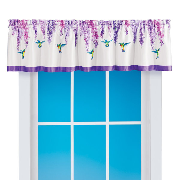 East Urban Home Colorful Hummingbird Purple Wisteria Printed Window ...