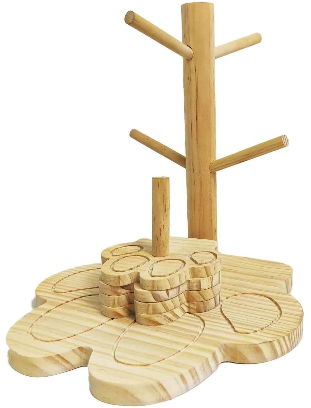 Latitude Run® Kambryn Coffee Mug Tree with 4 Coasters | Wayfair