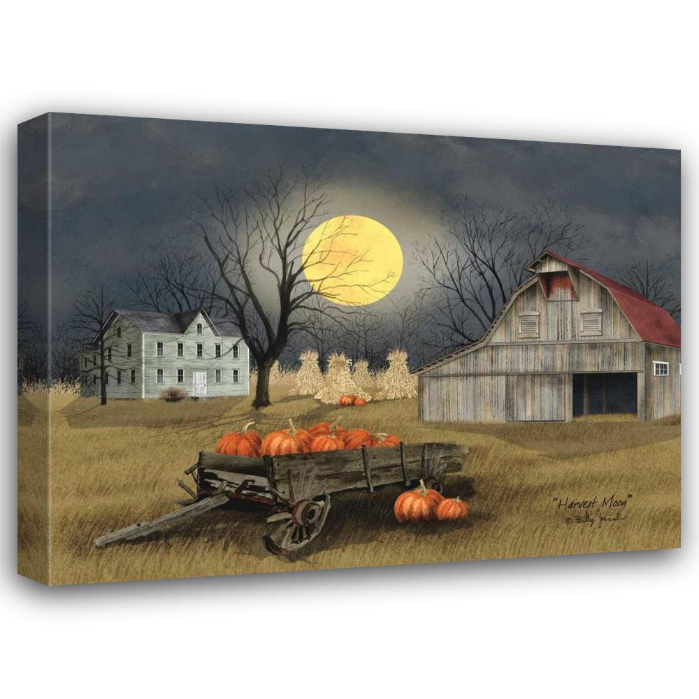 August Grove® Jacobs, Billy Gallery Wrapped Canvas Art Titled: Harvest Moon | Wayfair