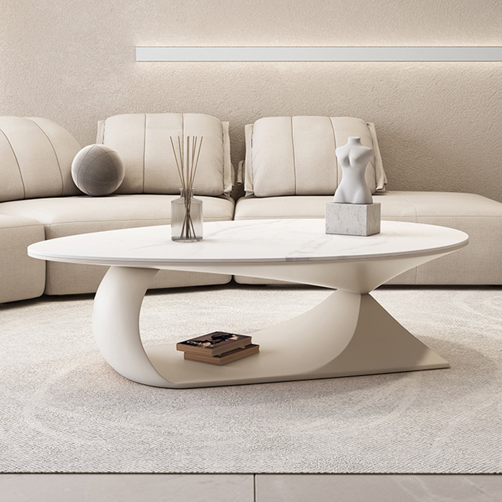 Orren Ellis Modern style oval tea table | Wayfair