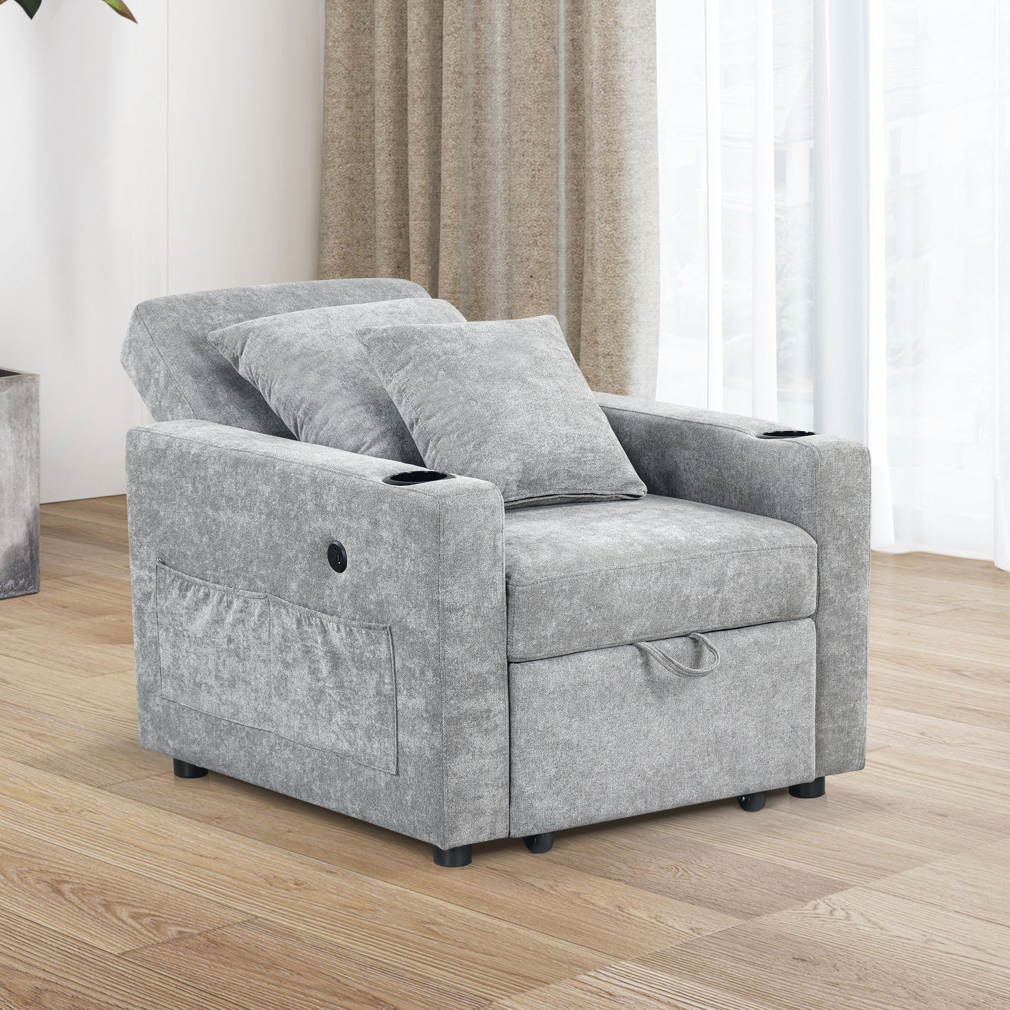 Ebern Designs Zuliana Convertible Sleeper Sofa Bed, Pull Out Couch with ...